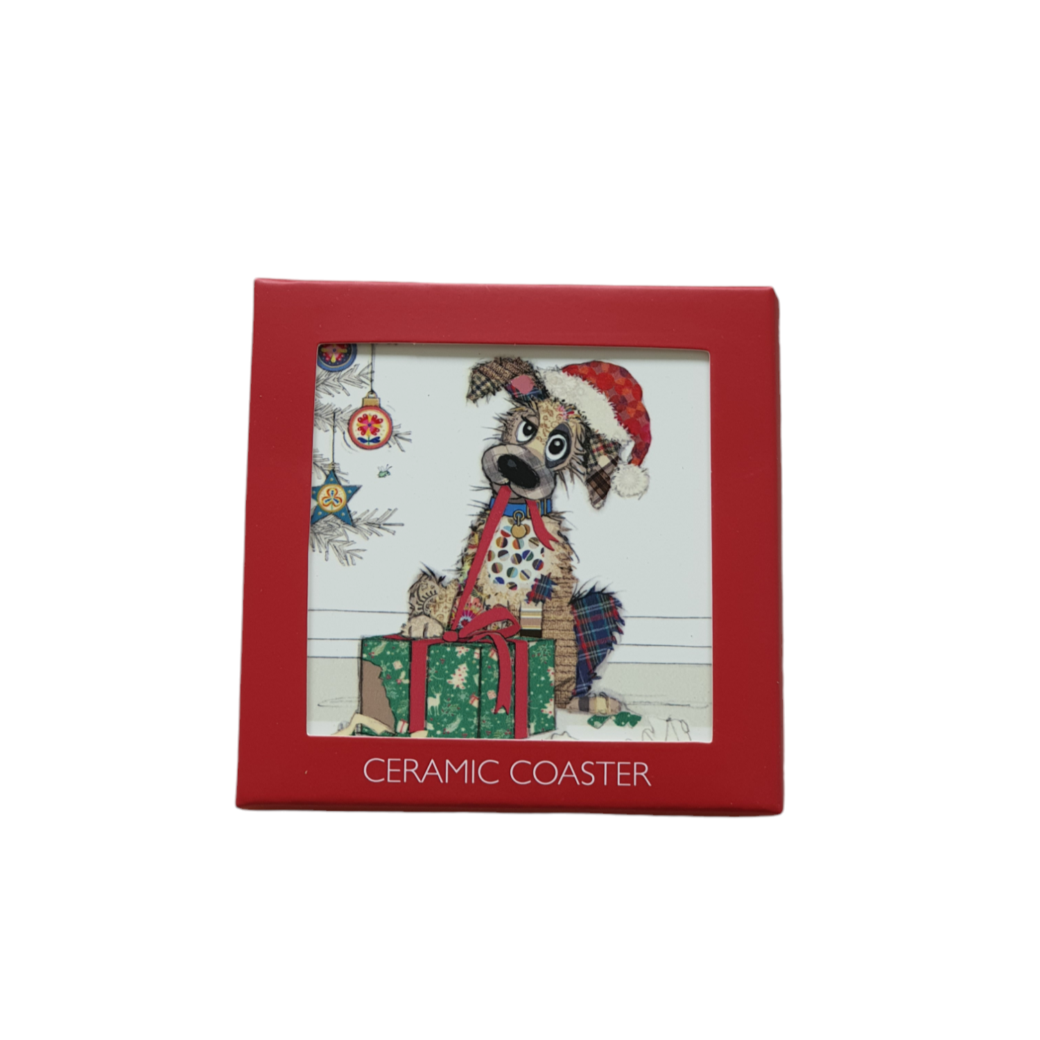 Bug Art Mutt Ceramic Coaster - Dog Lover Christmas Gift – Dolly Makes ...
